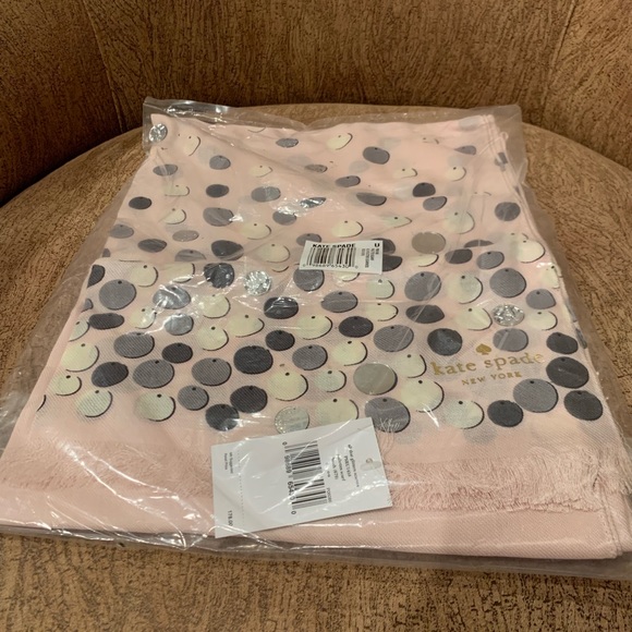 kate spade | Accessories | Authentic Kate Spade Pink Scarf Brand New ...